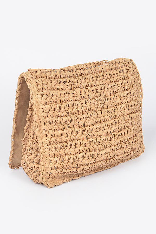 West Palm Straw Chain Clutch – Chic by Ally B