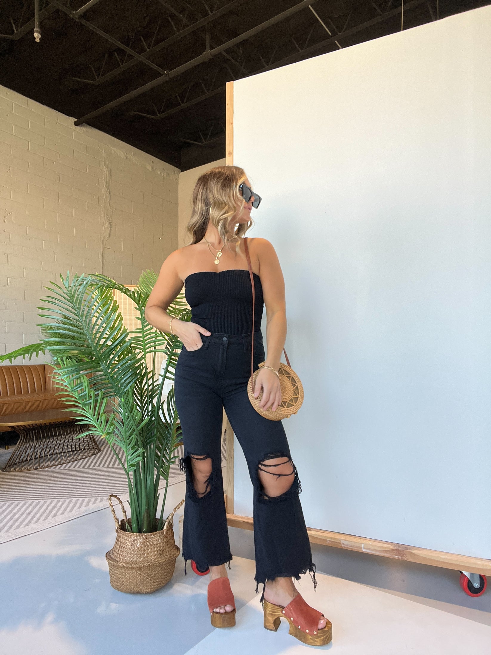 Knox Suede Wooden Wedges Rust – Chic by Ally B