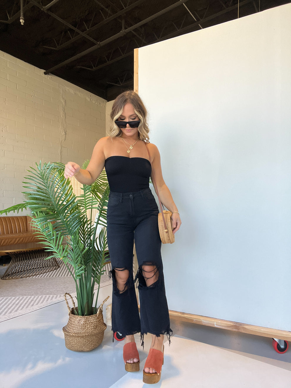 Knox Suede Wooden Wedges Rust – Chic by Ally B