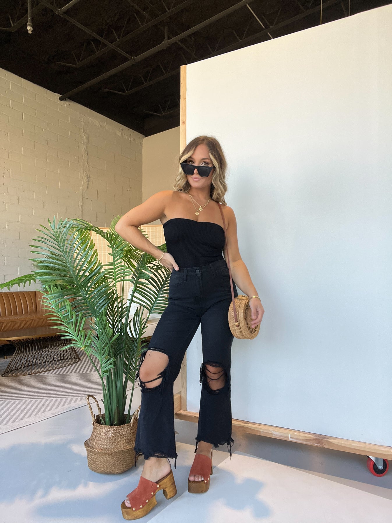 Knox Suede Wooden Wedges Rust – Chic by Ally B